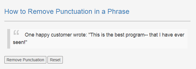 How to Remove Punctuation in a Phrase in JavaScript | SourceCodester